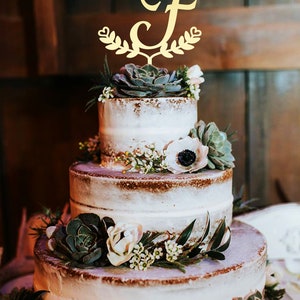 F Cake Topper Letter F Wedding Cake Topper Initials Cake - Etsy