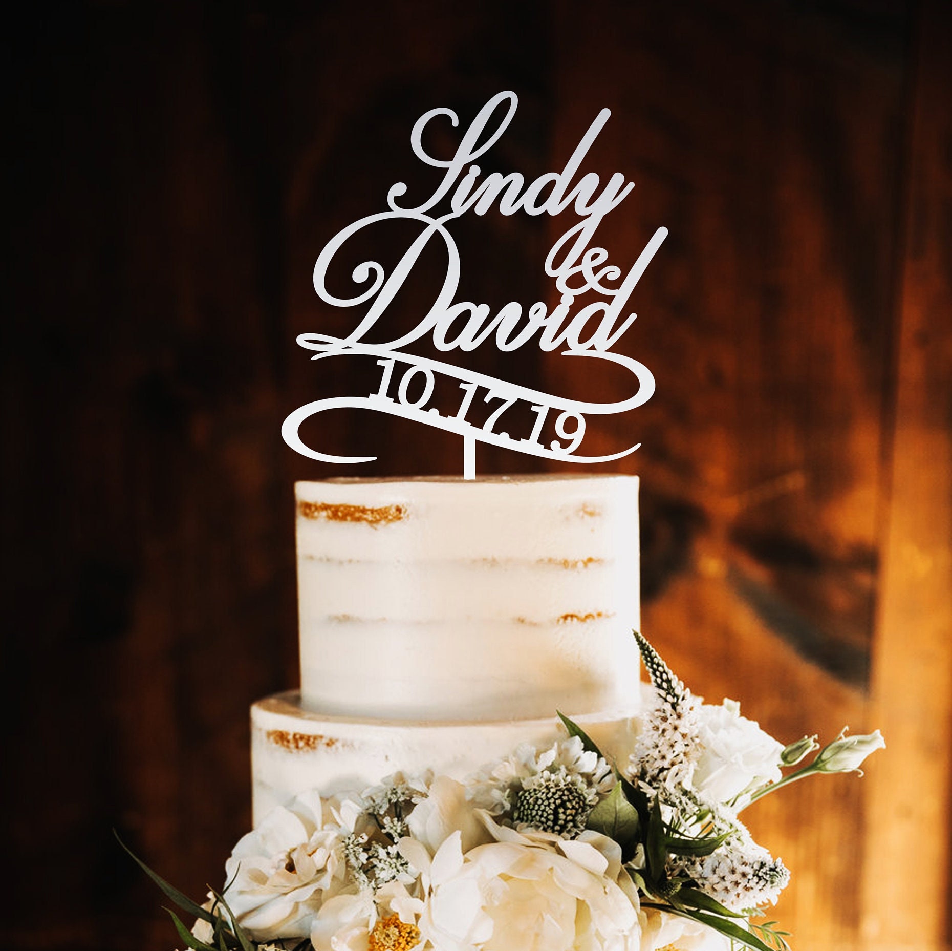 Wedding Cake Toppers Cake Topper Wedding Custom Name Cake - Etsy