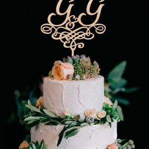 S Cake Topper, Monogram Toppers for Wedding, Cake Toppers, Personalized ...