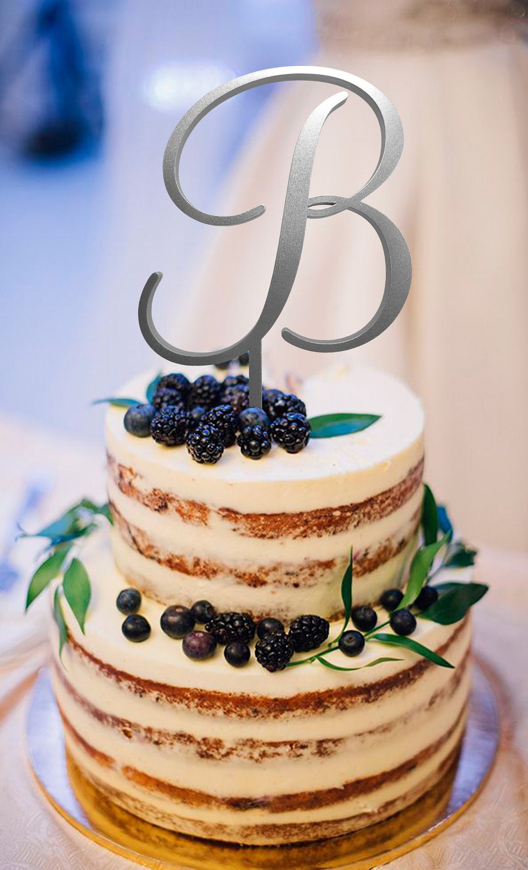 Custom Cake Topper for Wedding, Wedding Cake Topper, Rustic Initials ...