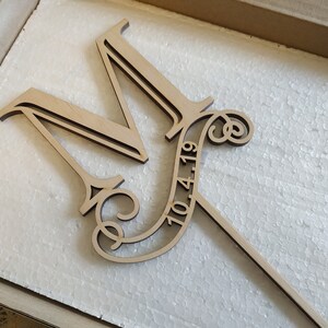 C Cake Topper, Wedding Cake Toppers, Monogram Wedding Cake Topper ...