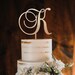 E Cake Topper, Wedding Cake Topper, Initials Cake Topper, Personalised ...
