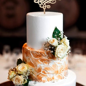 J Cake Topper, Wedding Cake Topper, Personalized Cake Topper for ...