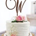 E Cake Topper, Wedding Cake Topper, Initials Cake Topper, Personalised ...