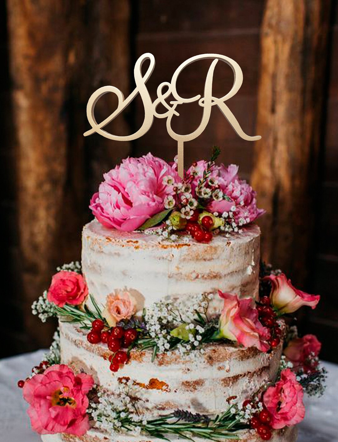 Wedding Cake Topper,personalized, Rustic Cake Topper, Custom Mr Mrs ...