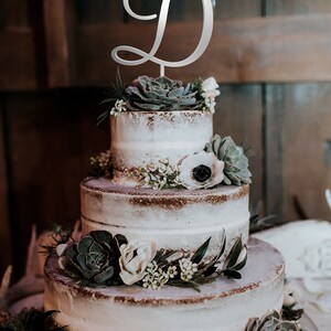 Wedding Cake Topper,monogram Cake Topper,custom Cake Topper,rustic Cake ...