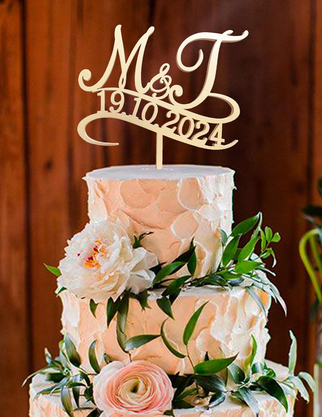 M Cake Topper Monogram Wedding Cake Topper Initials Cake Topper Mr and ...