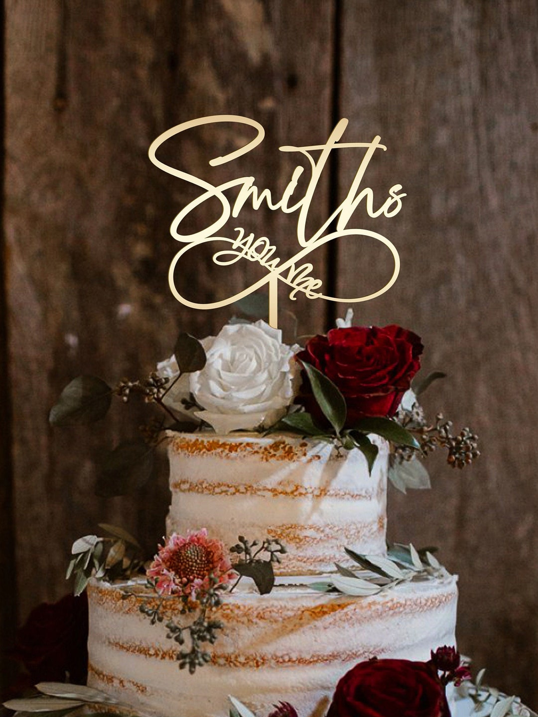 Wedding Cake Topper, Infinity Personalized Cake Toppers Wedding Mr Mrs ...