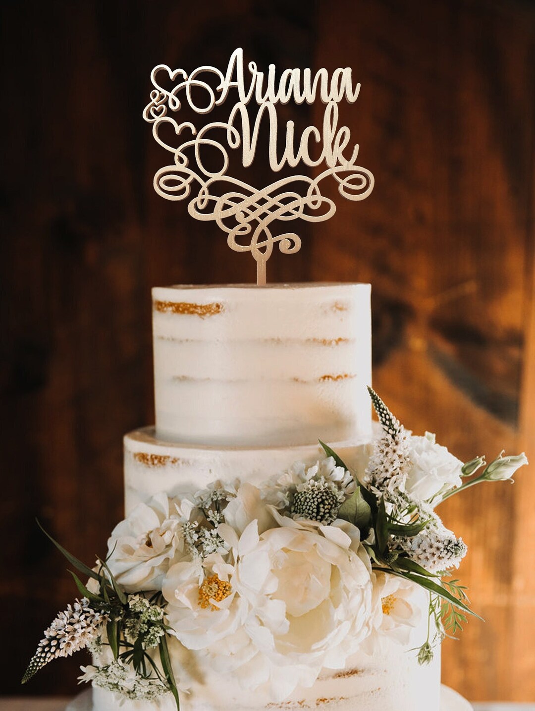 Custom Cake Topper, Wedding Cake Topper, Personalized Cake Topper for ...