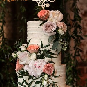 J Cake Topper, Wedding Cake Topper, Personalized Cake Topper for ...