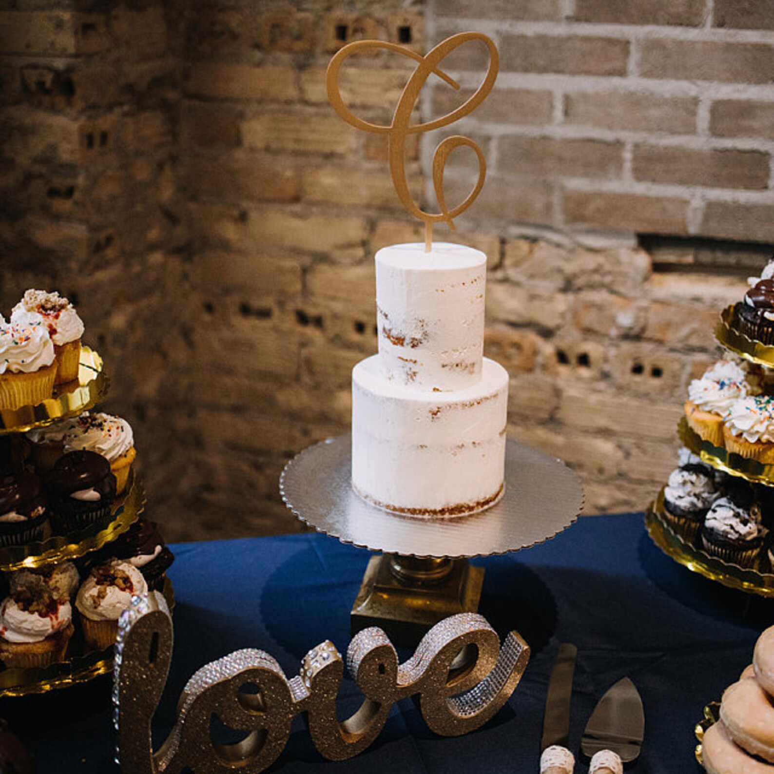 E Cake Topper, Wedding Cake Topper, Initials Cake Topper, Personalised ...