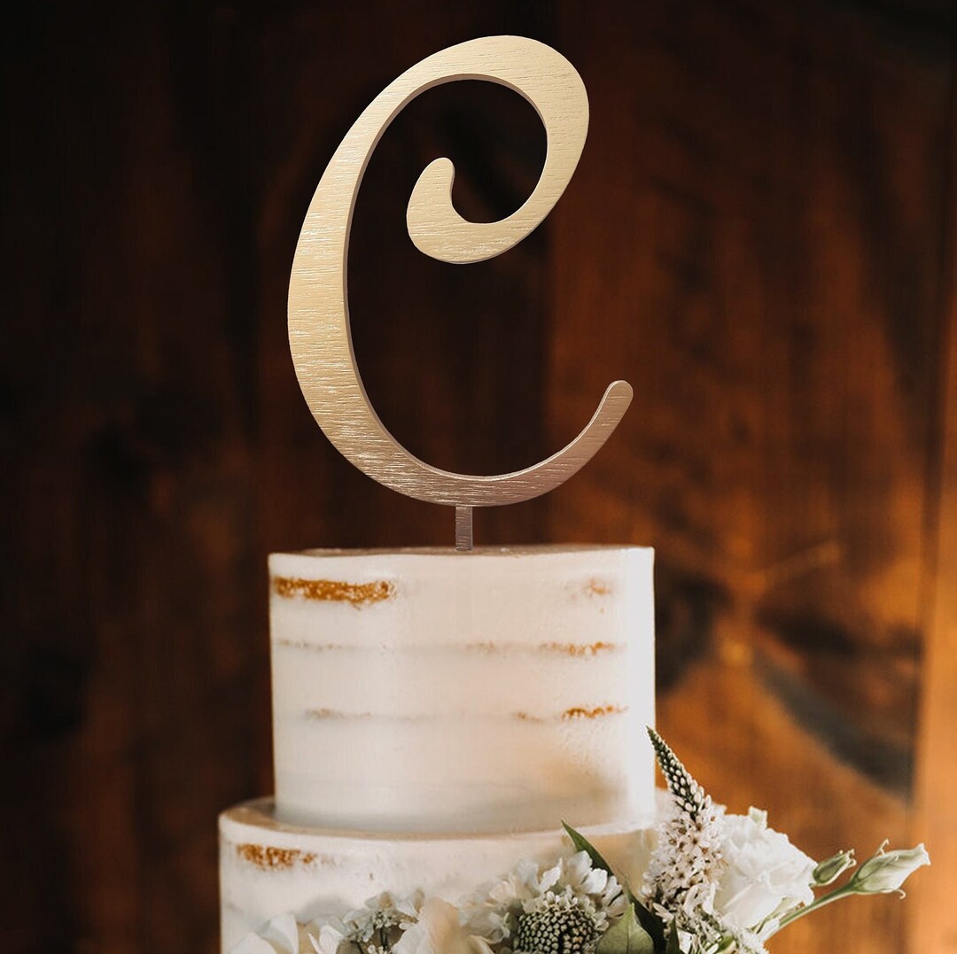 Wedding Cake Topper. Initial Cake Topper, Personalized Custom Topper ...