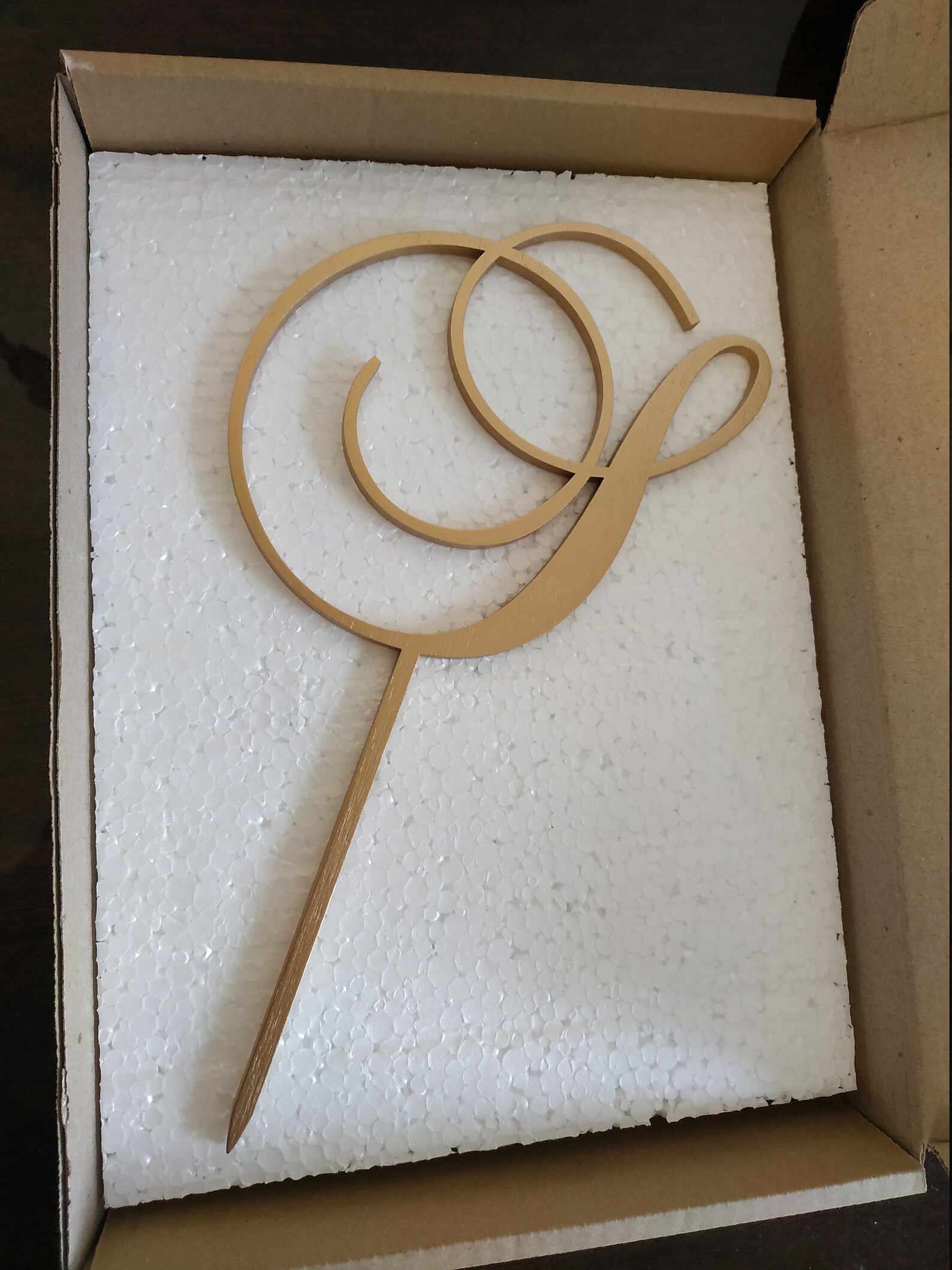 E Cake Topper, Wedding Cake Topper, Initials Cake Topper, Personalised ...