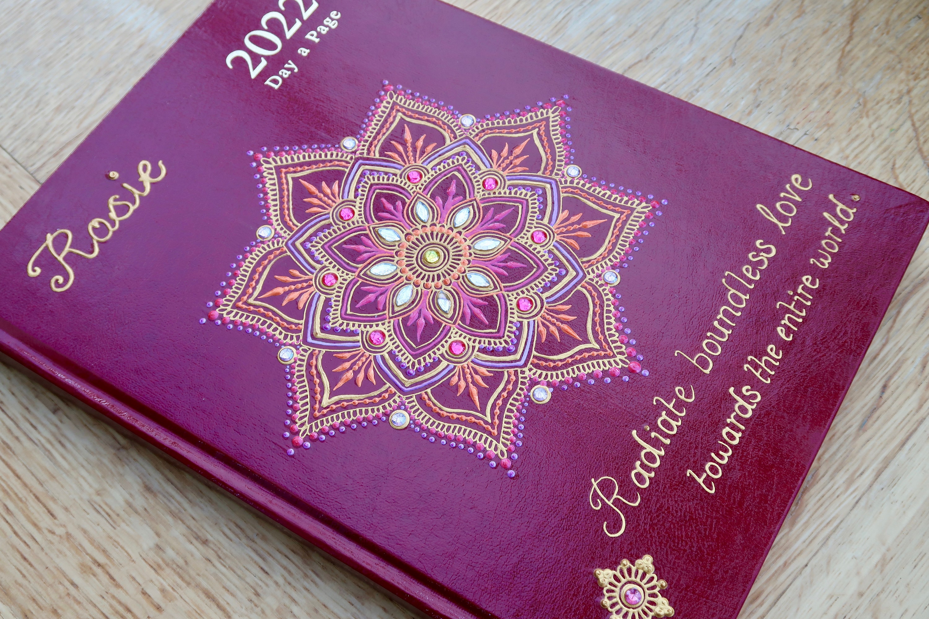 2026 Hand-painted Colourful Mandala Design Diary | Spiritual Hamsa ...