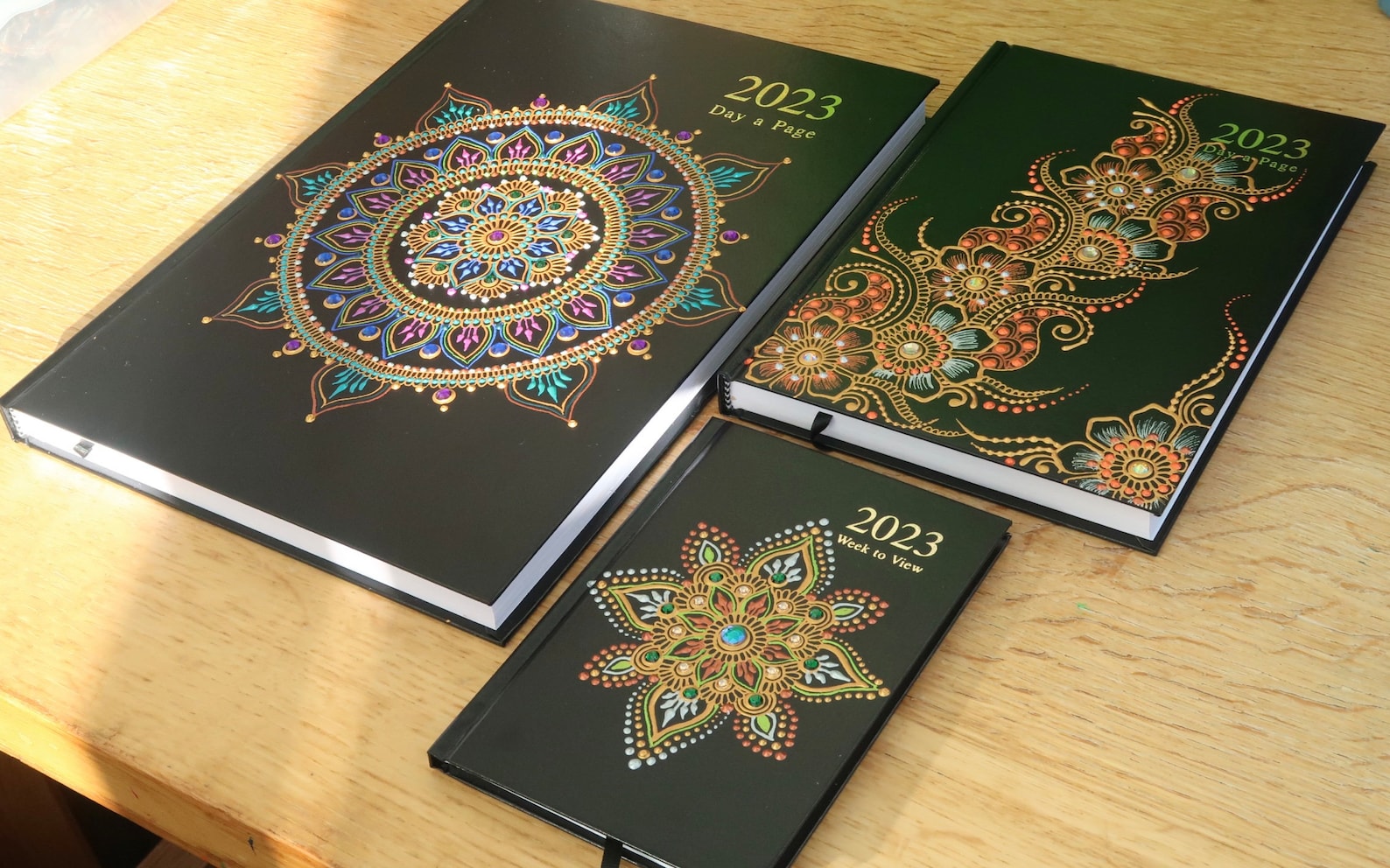 2026 Hand-painted Colourful Mandala Design Diary | Spiritual Hamsa ...