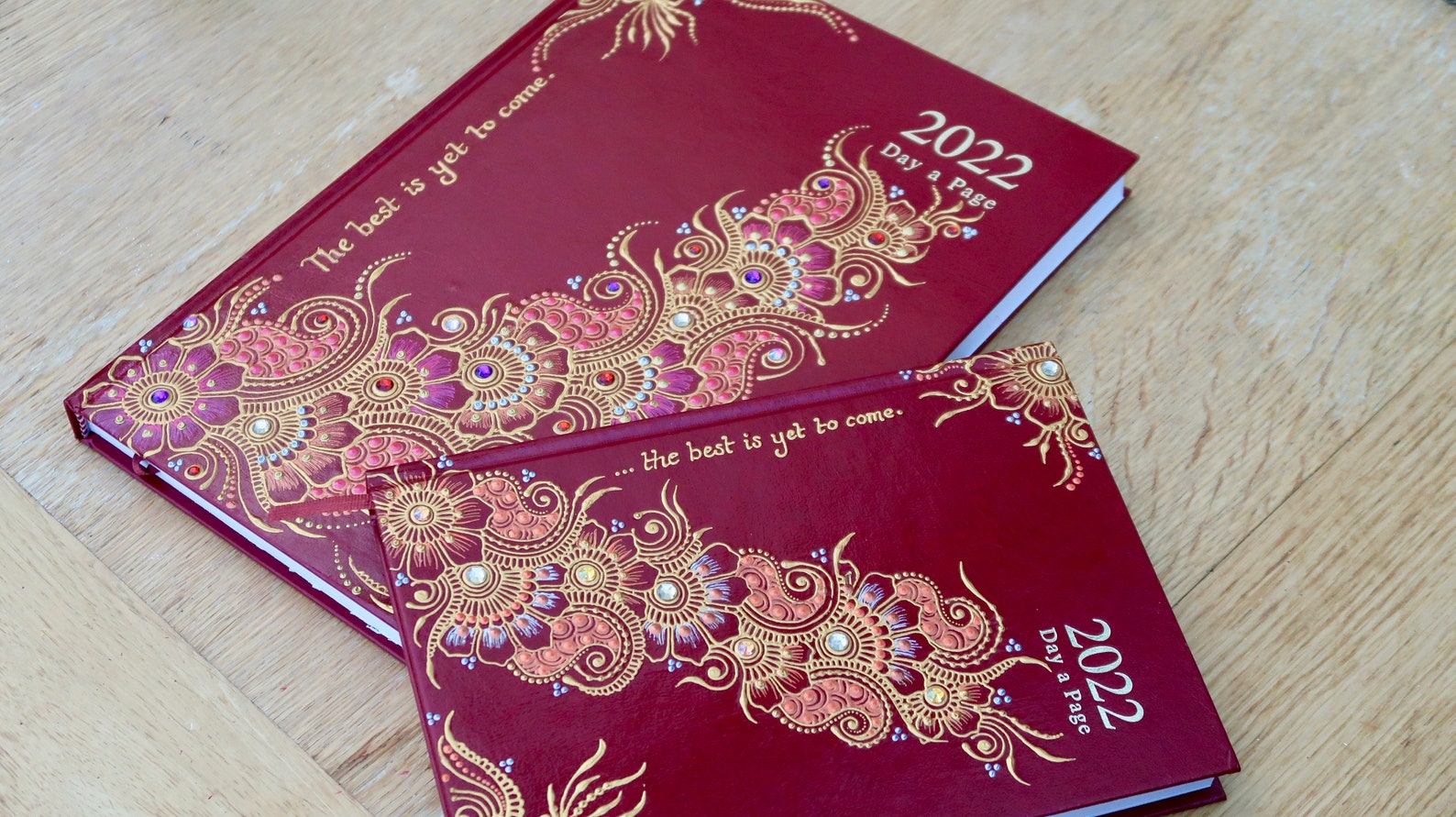 2026 Handpainted Pretty Henna Design Diary | Personalised Healing Art ...