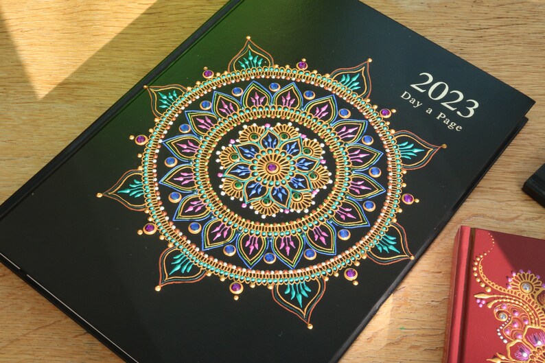 2026 Hand-painted Colourful Mandala Design Diary | Spiritual Hamsa ...