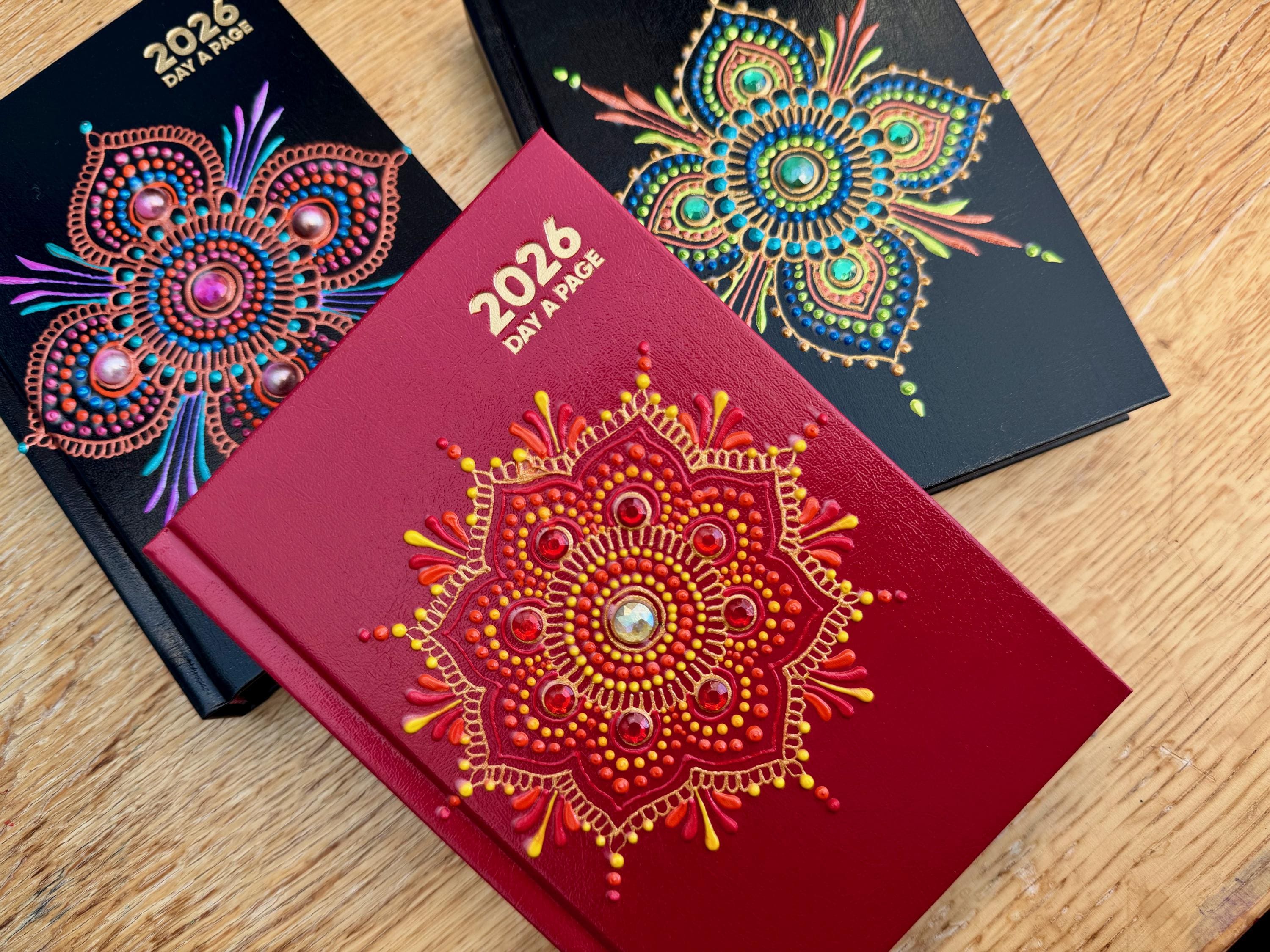 2026 Hand-painted Colourful Mandala Design Diary | Spiritual Hamsa ...