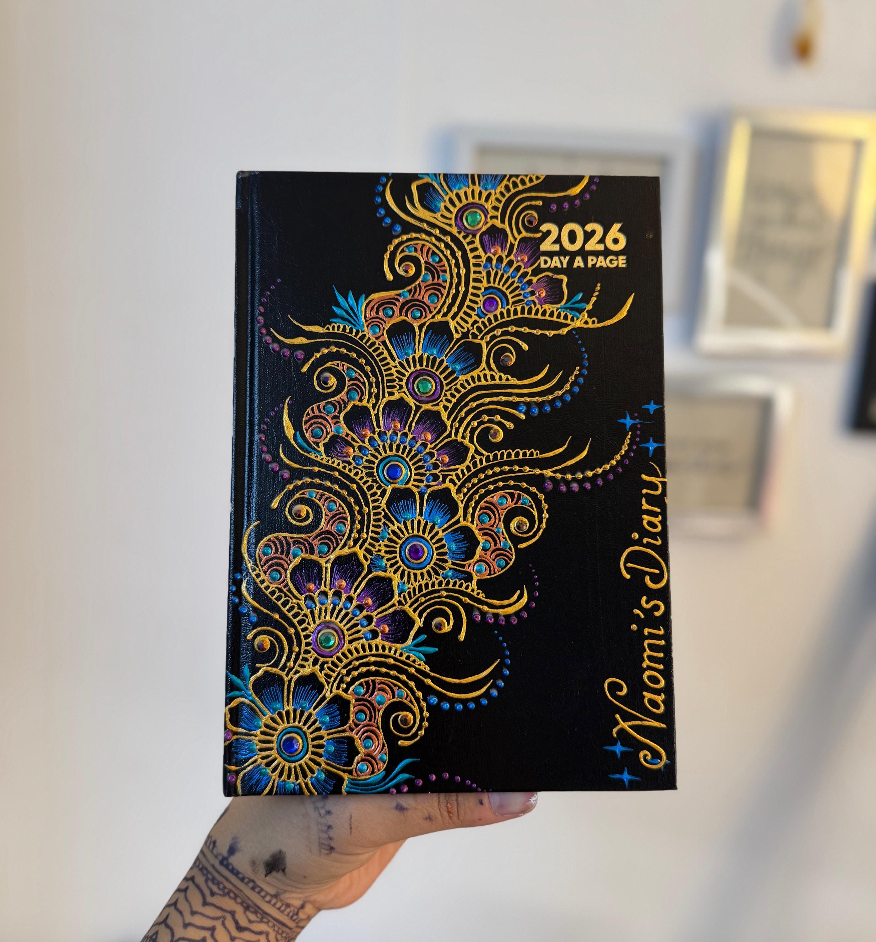 2026 Handpainted Pretty Henna Design Diary | Personalised Healing Art ...