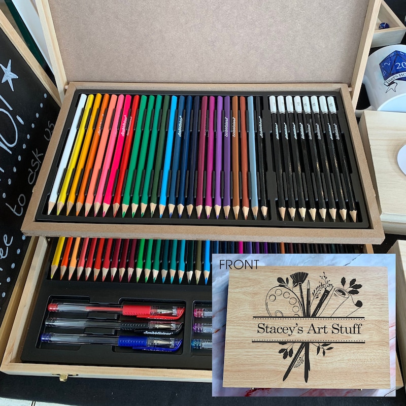 Wood Pencil Box - Etsy