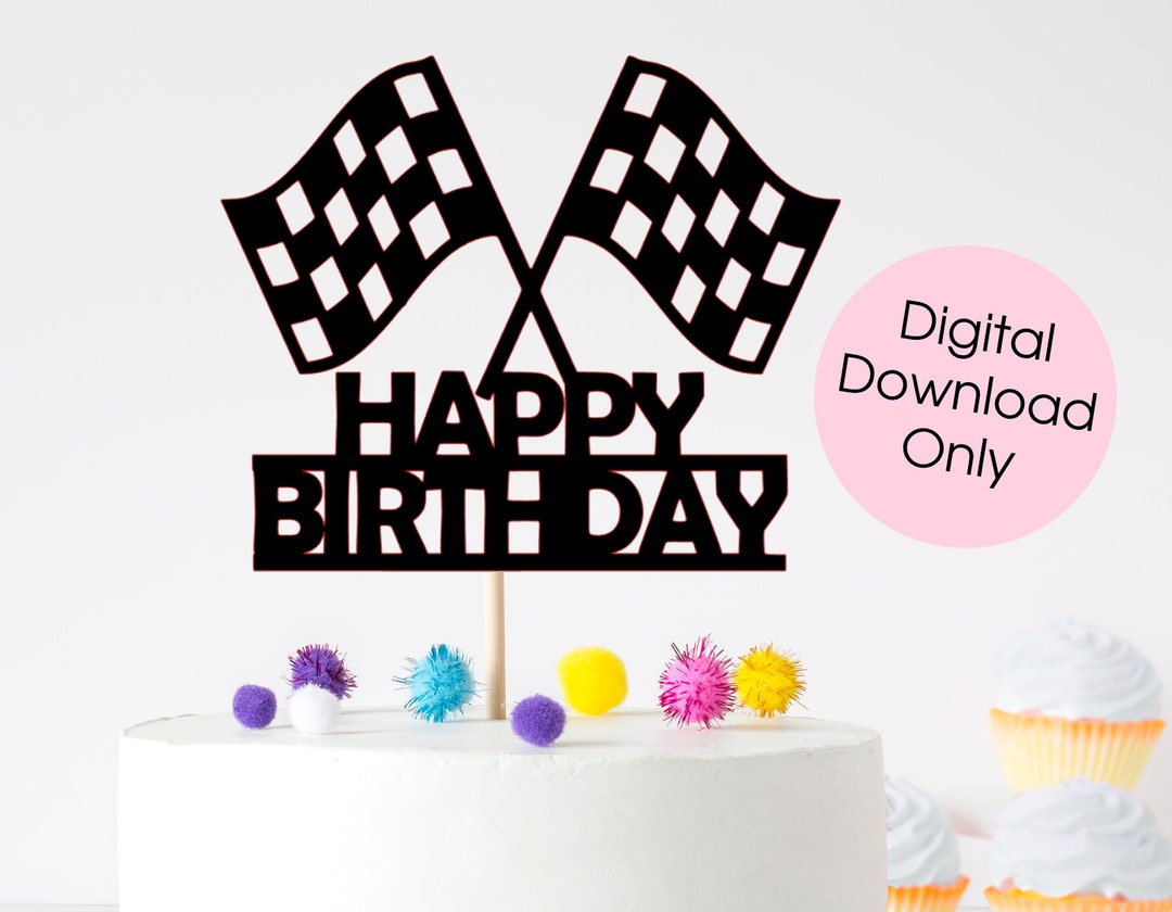 Formula One F1 Racing Happy Birthday Cut File Suitable for Cricut or ...