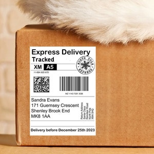 Personalised North Pole Shipping Label Delivery Label From - Etsy