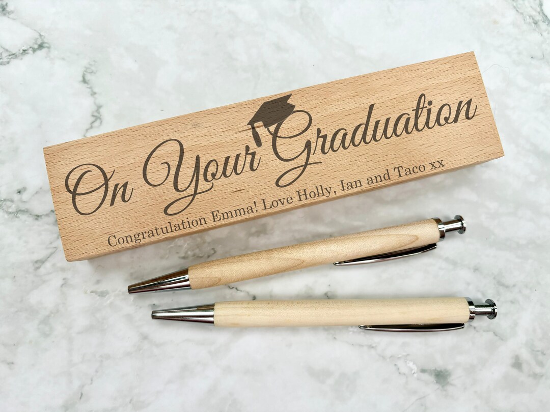Personalised Engraved on Your Graduation Pen and Pencil Gift Set - Etsy