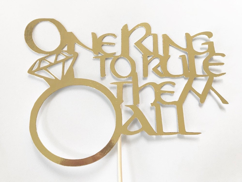 One Ring to Rule Them All Wedding Cake Topper | Etsy Canada