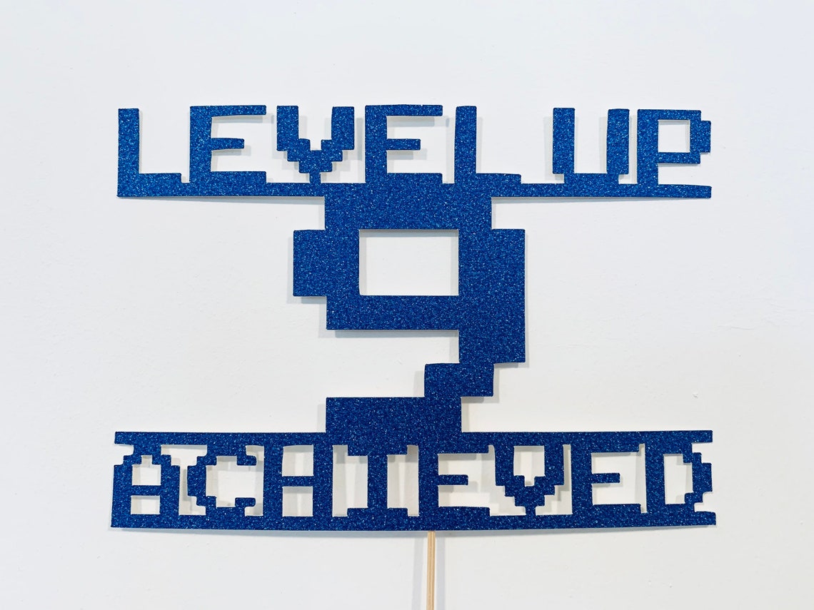 Level up Age Gaming Birthday Cake Topper - Etsy UK