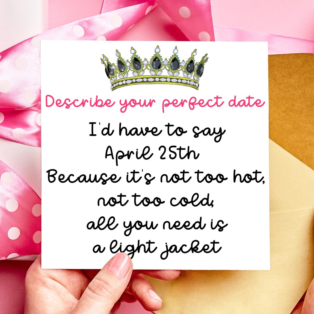 April 25th Funny Romantic Valentines Day Card | Anniversary Card - Etsy