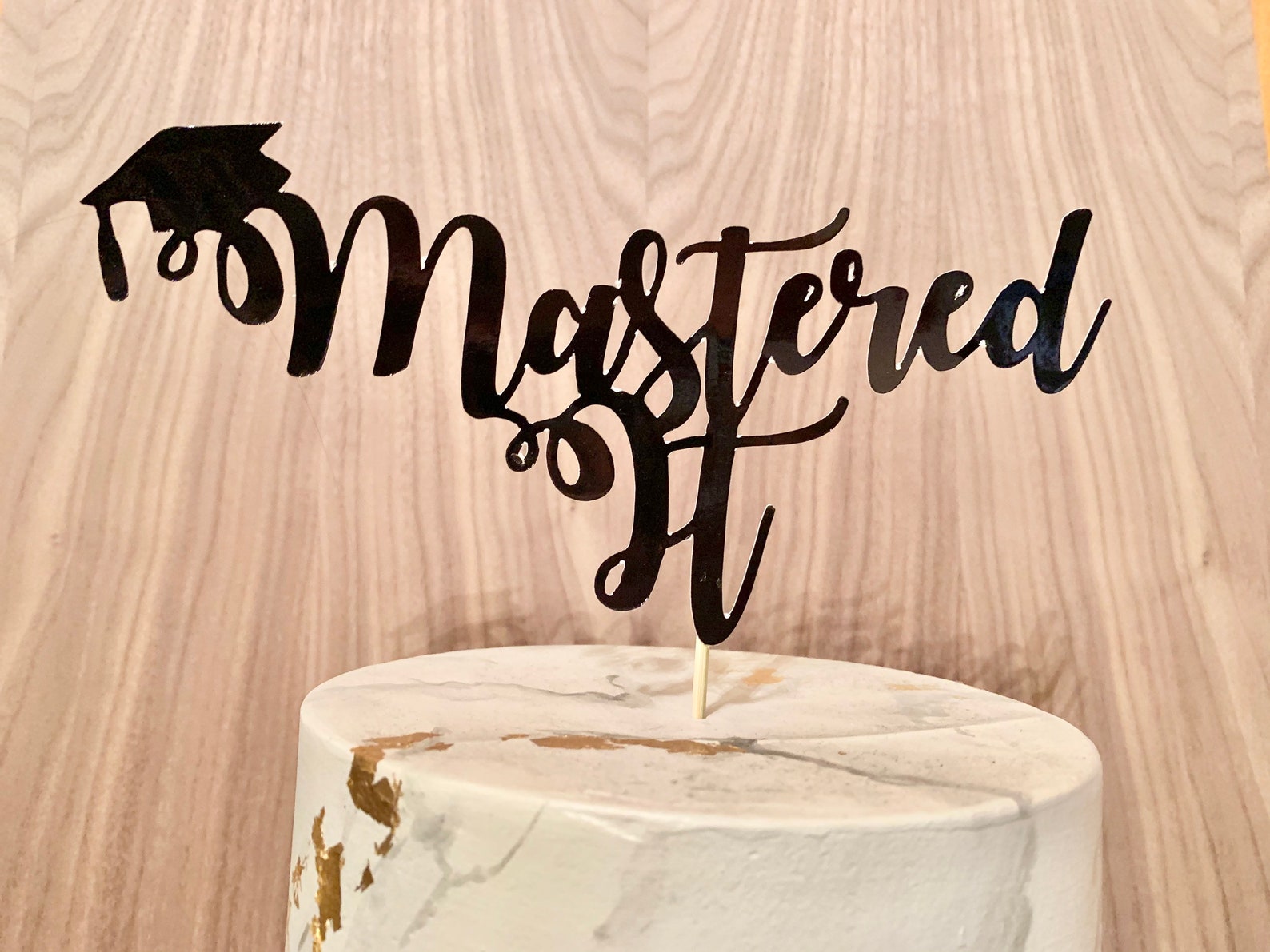 Mastered It Masters Degree Graduation cake topper | Etsy