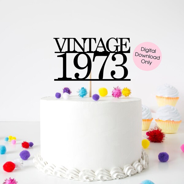 Vintage 1973 Cake Topper - Etsy