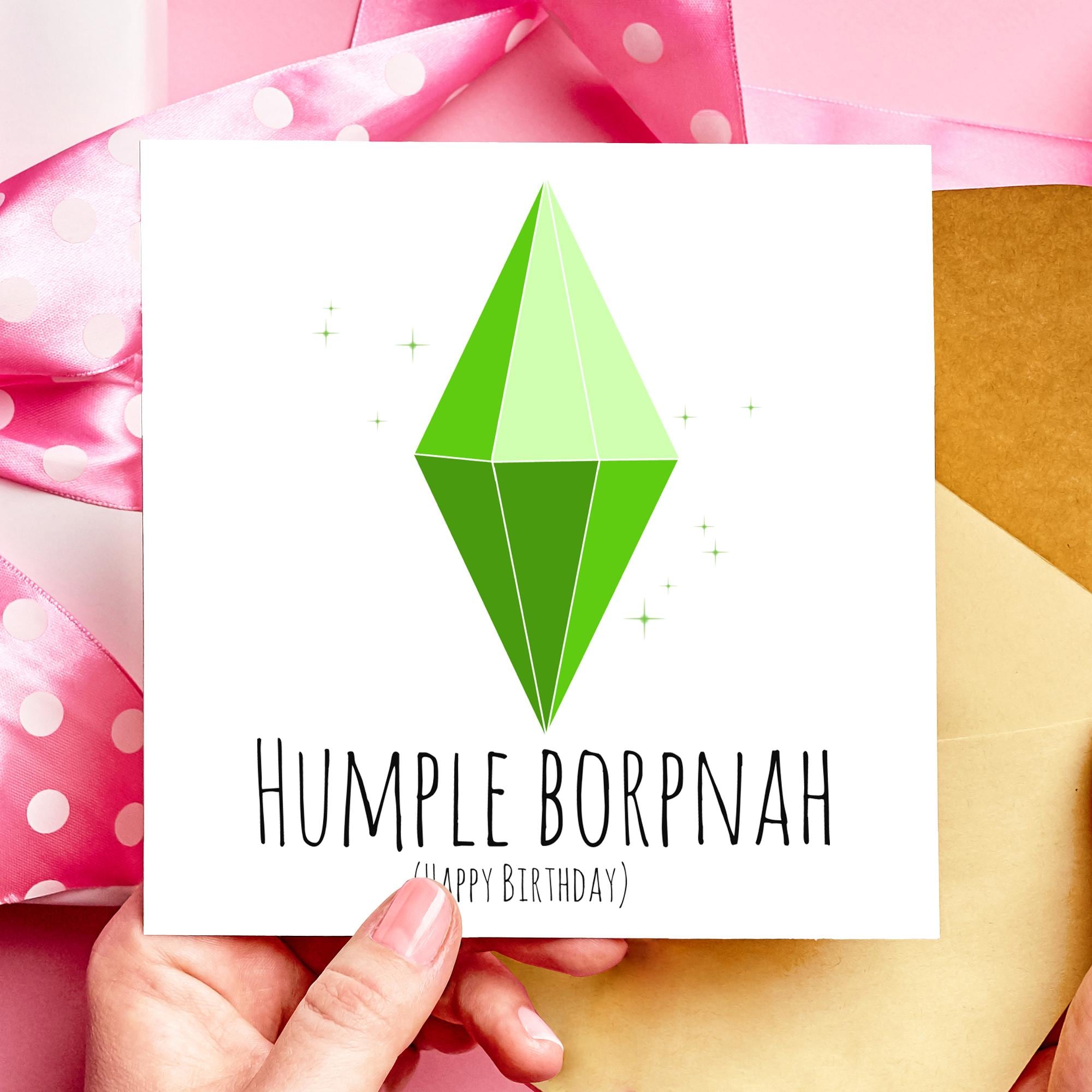Humple Borpnah Sims Happy Birthday Card - Etsy