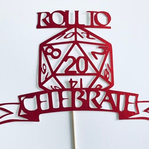 Roll to Celebrate Dnd Birthday Cake Topper Digital Download for Cricut ...
