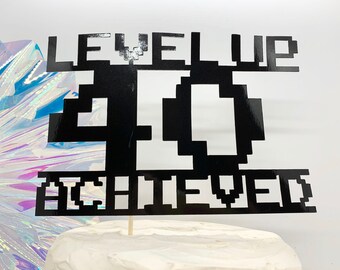 Level up Cake Topper - Etsy