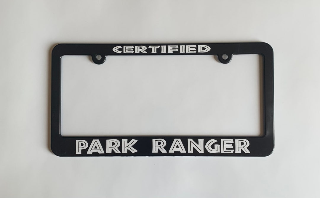 Certified Park Ranger Jurassic Park Car License Plate Frame Holder Fan ...