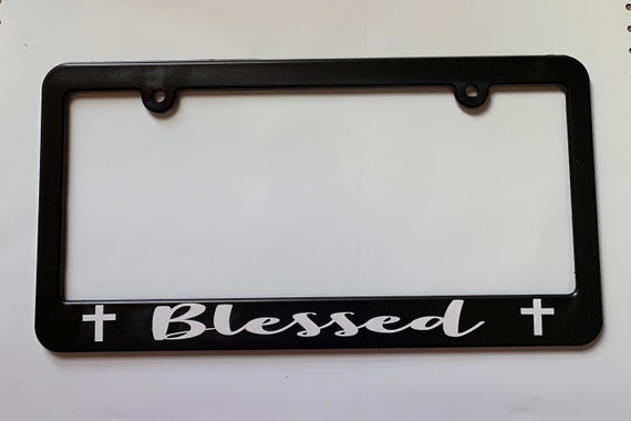 Blessed Christian Jesus License Plate Frame | Etsy