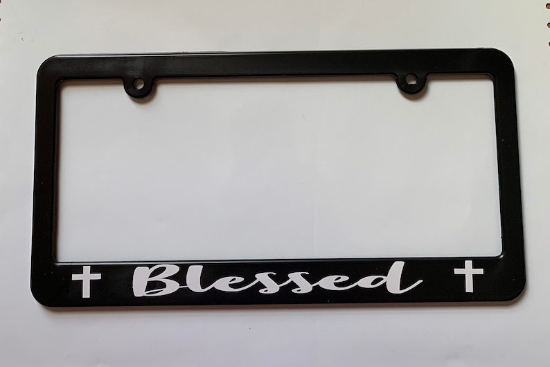 Blessed Christian Jesus License Plate Frame - Etsy