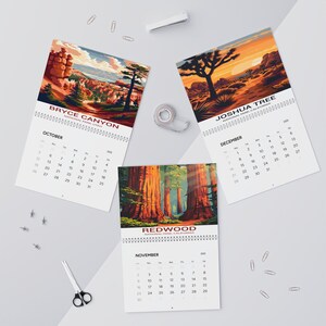 2025 US National Parks Wall Hanging Calendar 12 Month Colorful ...