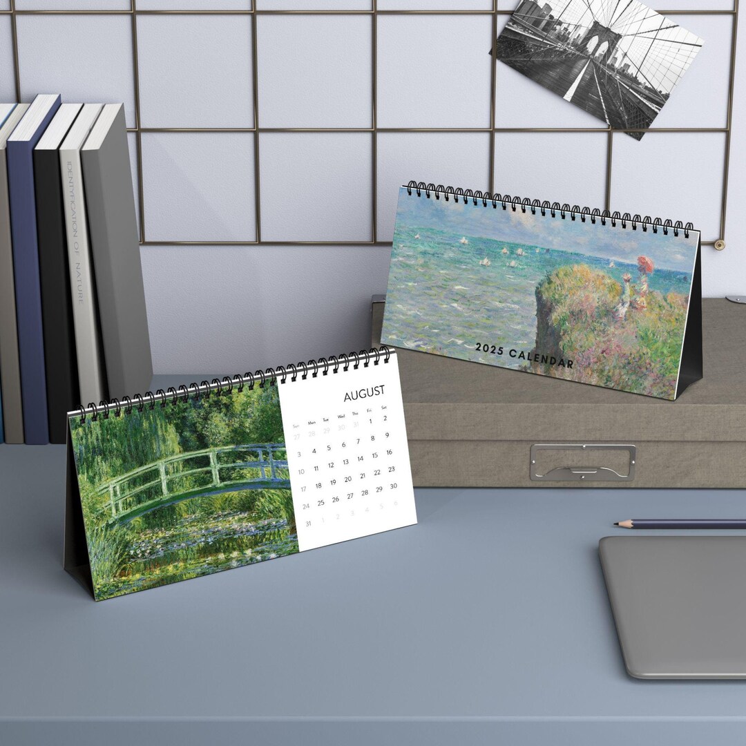 2025 Monet Art Desk Calendar Mini 12 Month French Artist Digital ...