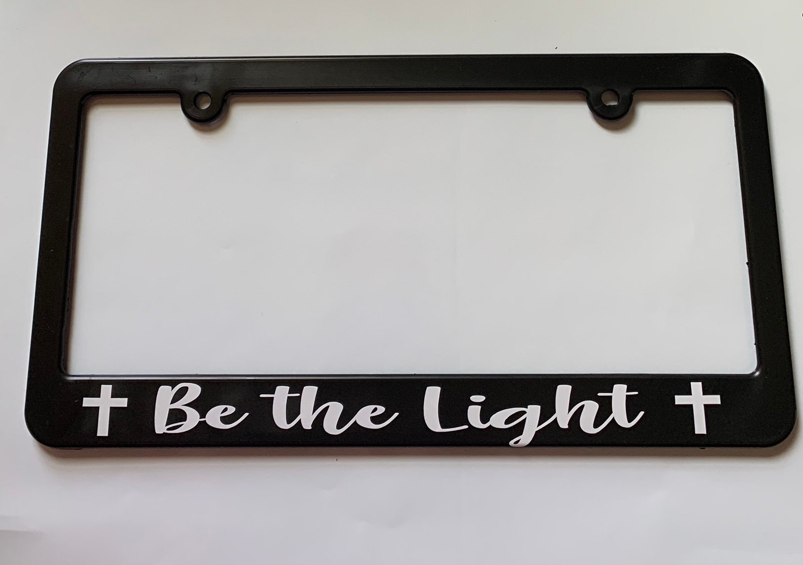 Be the Light Blessed Christian Jesus License Plate Frame | Etsy