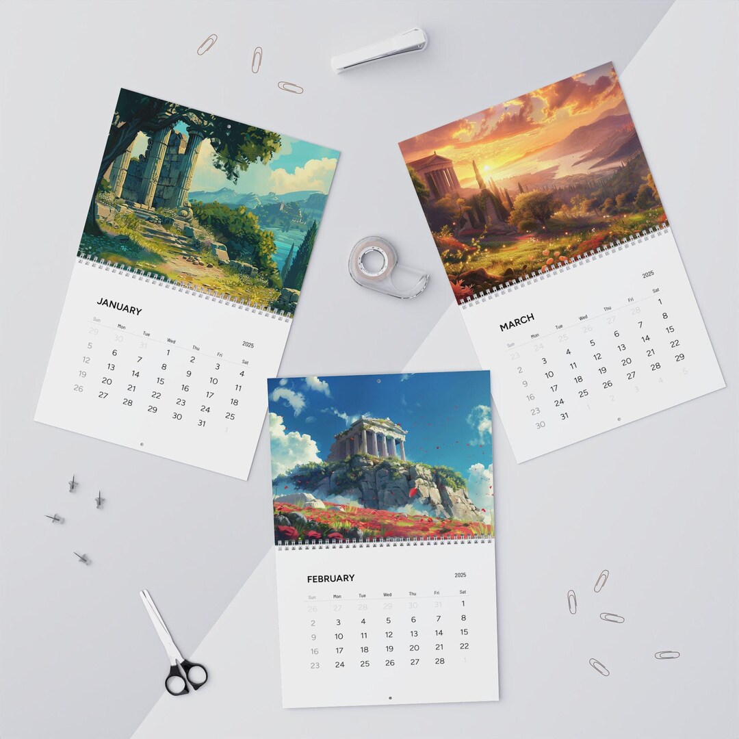 2025 Ancient Greece Wall Calendar: Vibrant Illustrated Travel Organizer ...