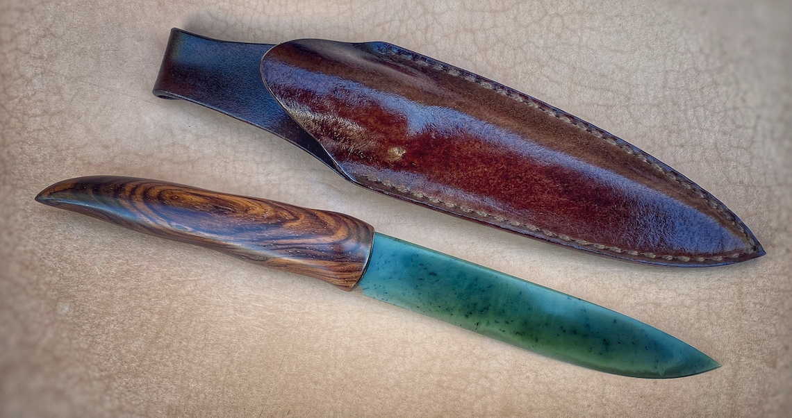 Jade knife Author's Forge Knife Handmade Knife Jade | Etsy