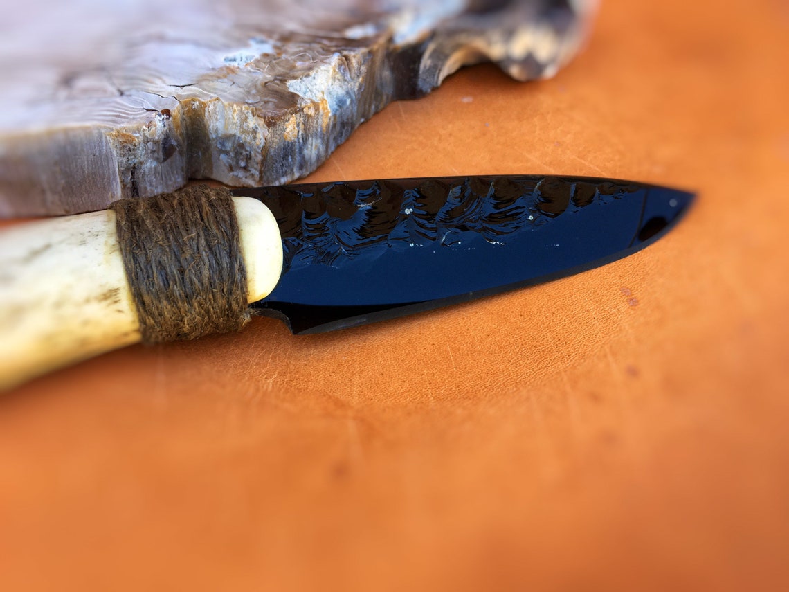 Black Obsidian Magic Knife Stone Knife Handmade Knife - Etsy