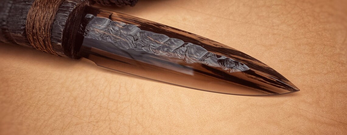 Obsidian Knife Handmade Knife Stone Knife Volcanic Glass | Etsy