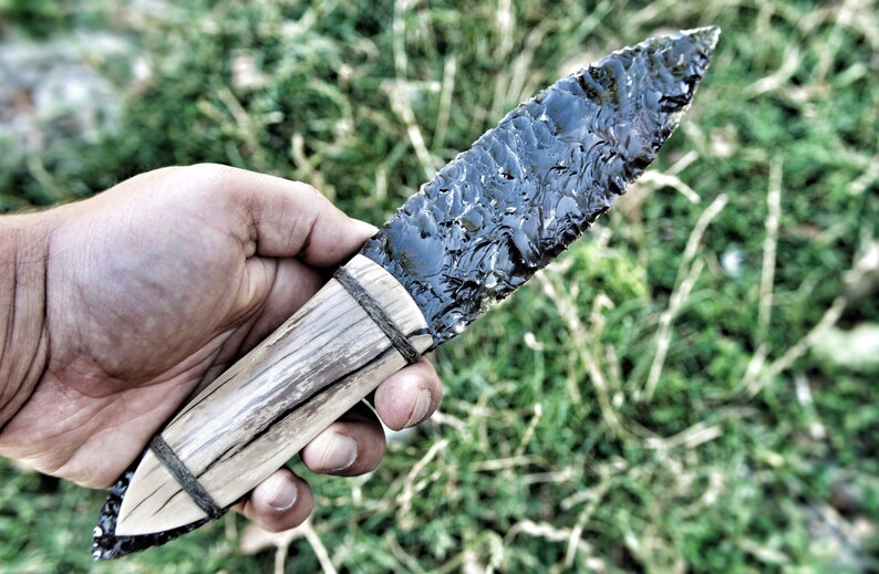 Ceremonial obsidian knife stone knife Volcanic stone Ritual | Etsy