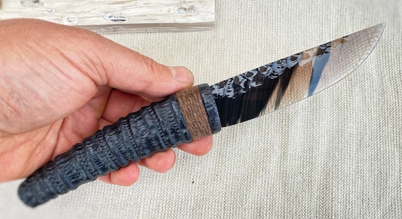 Obsidian Knife Modern Knife in the Style of the Neolithic - Etsy