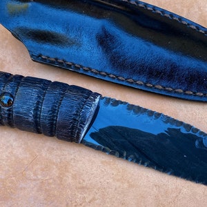 Obsidian Knife,author's Knife, Cleaning Knife, Neolithic Forge Style ...