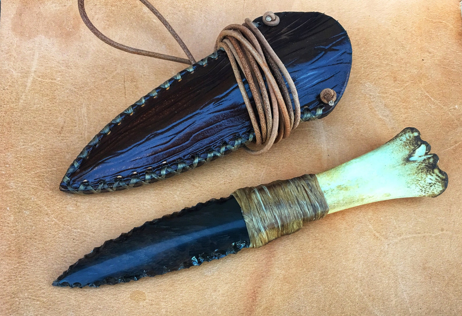 Obsidian Knife Exclusive Gift Stone Knife Neck Knife | Etsy