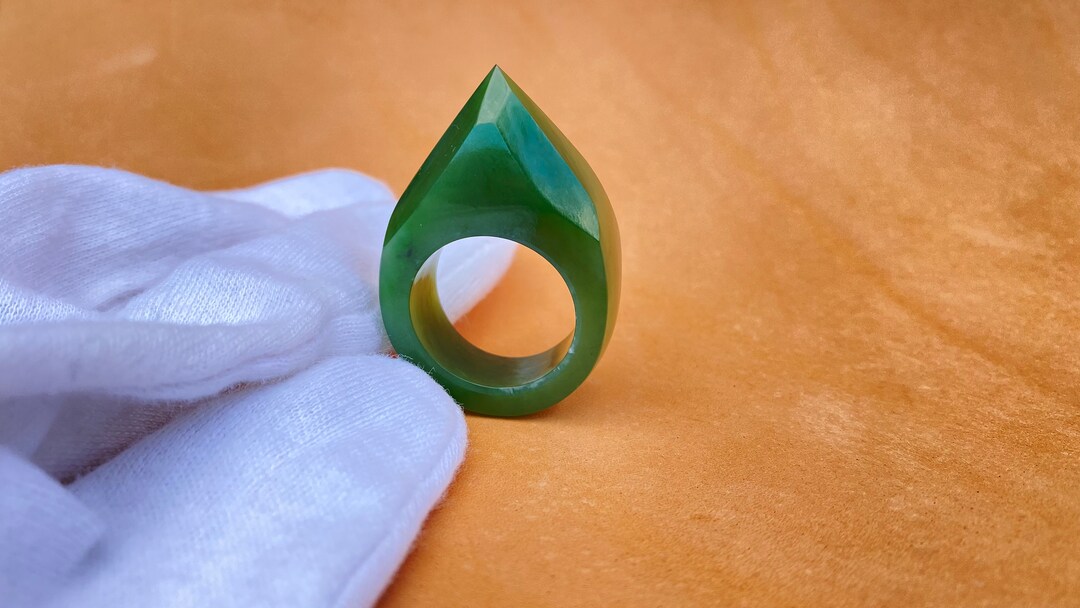 Jade Amulet Ring - Etsy